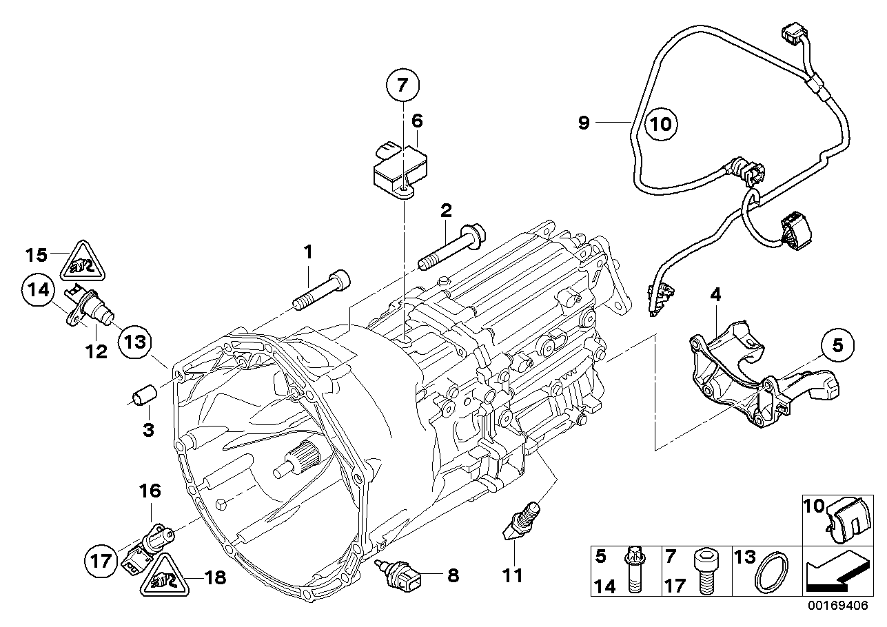 23017840637 Genuine BMW Wiring Harness, Gearbox | BMW Parts Deal