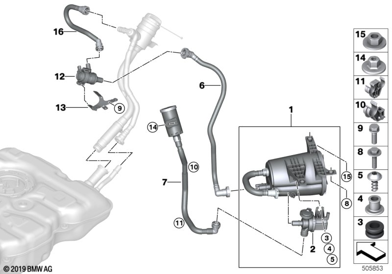 07147311066 Genuine BMW Hex Nut With Plate | BMW Parts Deal
