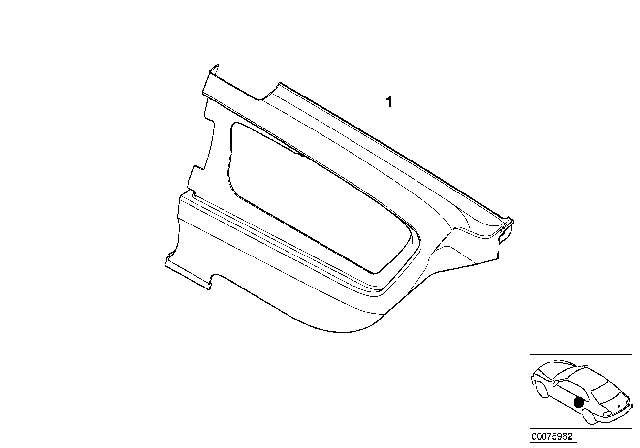 Individual Lateral Trim Panel - 2006 BMW 330Ci Coupe(E46)