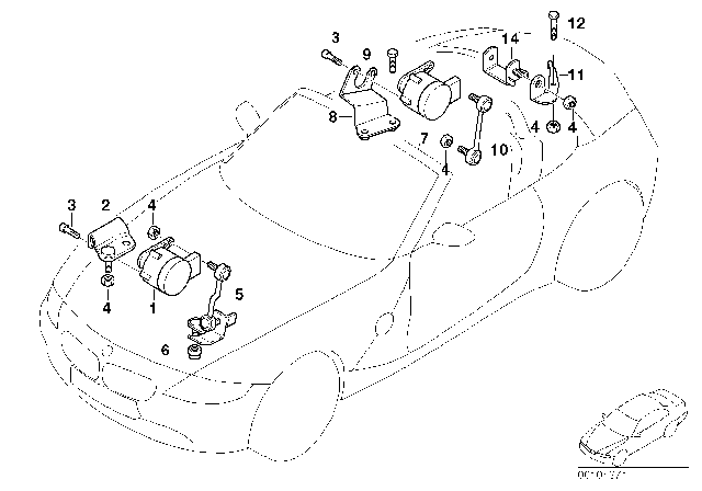 Headlight Vertical Aim Control Sensor - 2007 BMW Z4 M Roadster(E85)