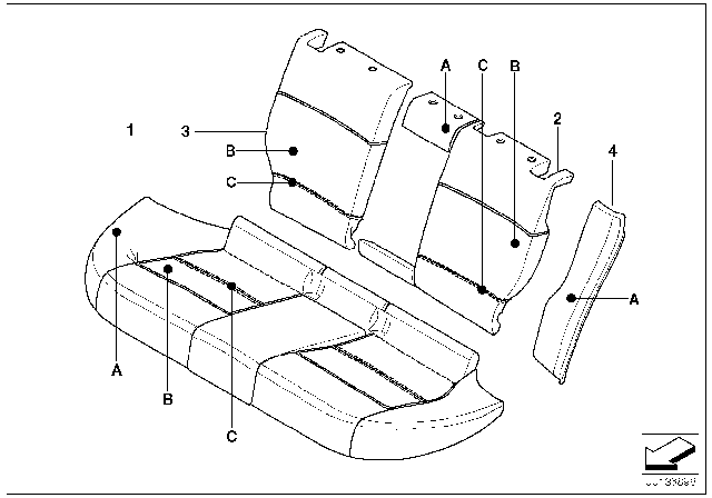 Individual Cover For Through-Loading System Leather - 2006 BMW 330Ci ...