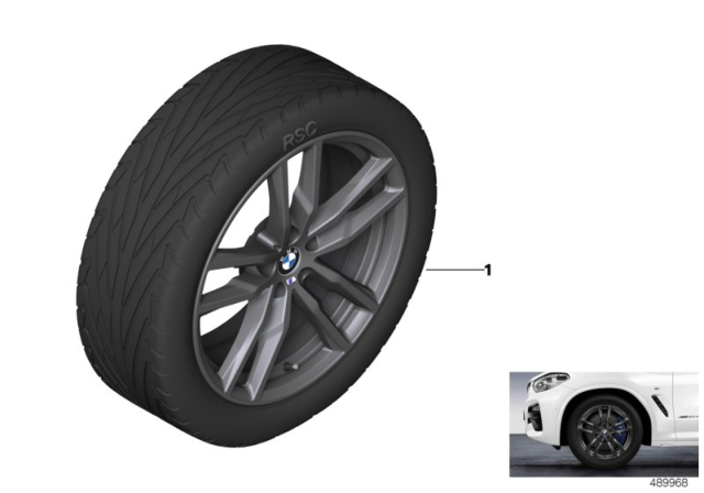 BMW Light-Alloy Wheel, M Double Spoke - 2019 BMW X3 M40i(G01)
