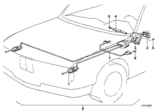 Headlight Vertical Aim Control - 1989 BMW 325i Convertible(E30)