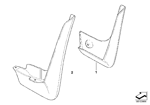 82160412978 Genuine BMW Set Mud Flaps, Rear | BMW Parts Deal