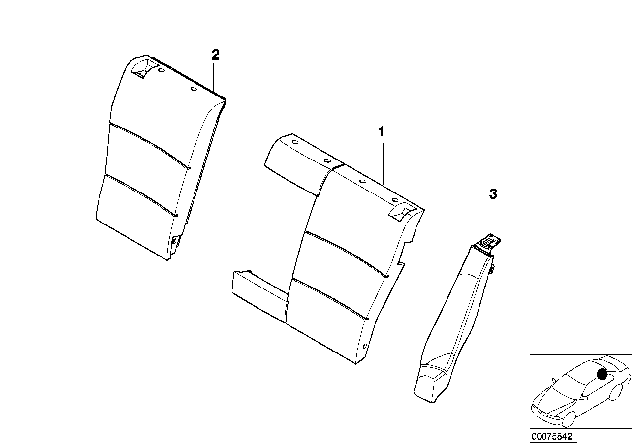 Individual Cover For Through-Loading System Leather - 2006 BMW 330Ci ...