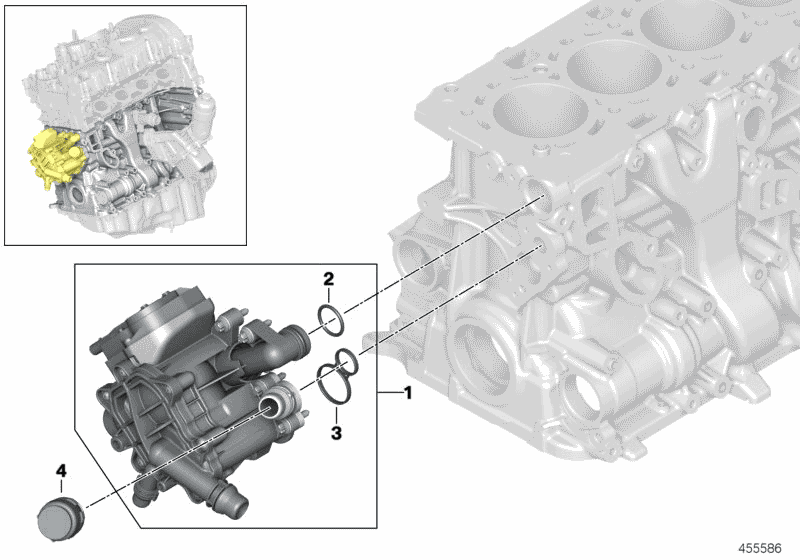 2017 BMW 430i Convertible(F33) Cooling System - Thermostat Housing