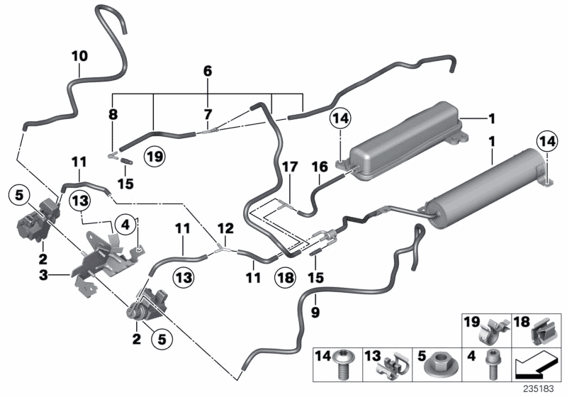 11657605374 Genuine BMW Vacuum Tank