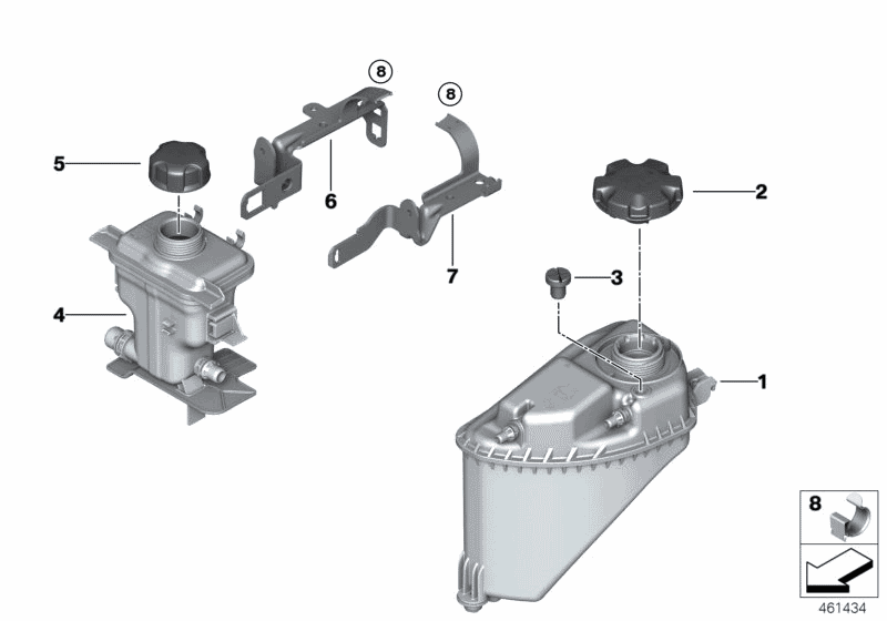 17138482530 - Genuine BMW Bracket, Expansion Tank