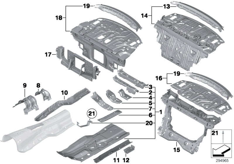 2015 BMW 750Li Sedan(F02) Partition Trunk / Floor Parts