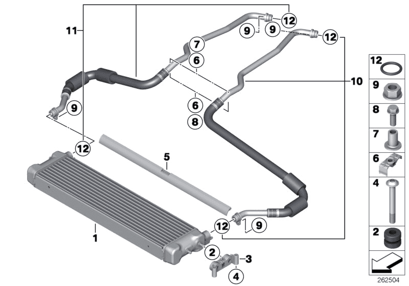 2013 BMW M5 Sedan(F10) Engine Oil Cooler / Oil Cooler Line