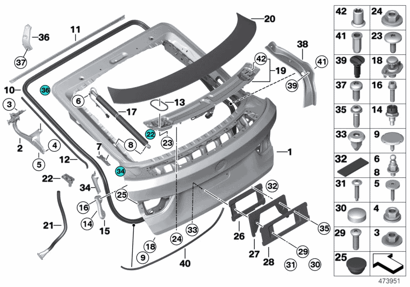 2017 BMW 440i Gran Coupe F36 Trunk Lid - BMW Parts Deal