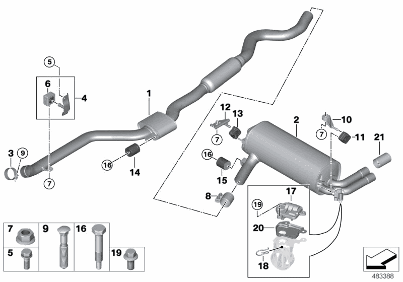2017 BMW 430i Convertible(F33) Exhaust System - BMW Parts Deal
