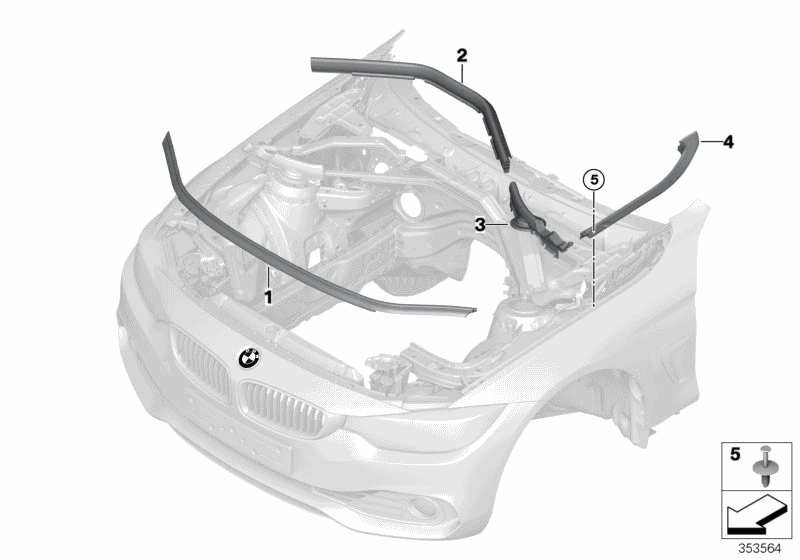2017 BMW 430i Coupe(F32) Bonnet Seals - BMW Parts Deal