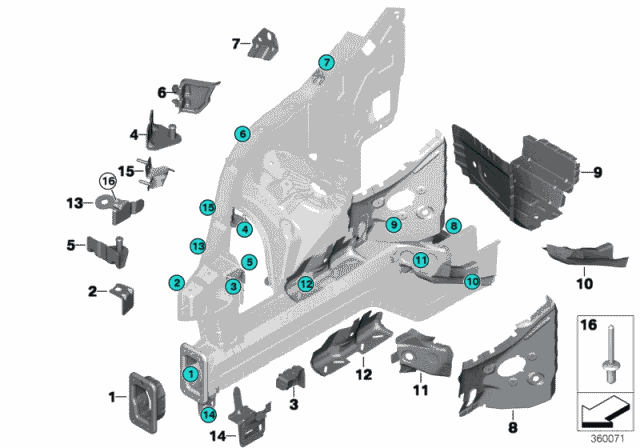 41117174302 Genuine BMW Engine Mount Support, Rear Right