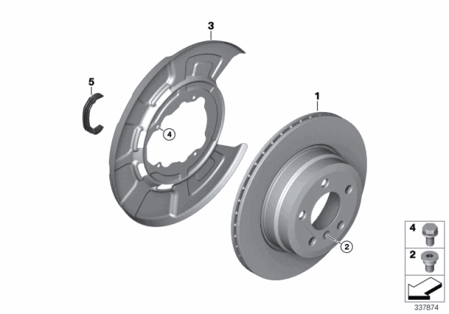 Rear Wheel Brake / Brake Disc - 2014 BMW X5 xDrive35i(F15)