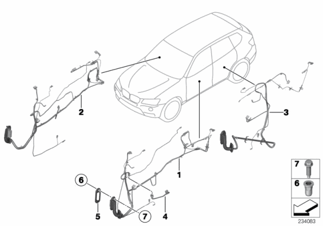 Door Cable Harness - 2017 BMW X3 xDrive28i(F25)