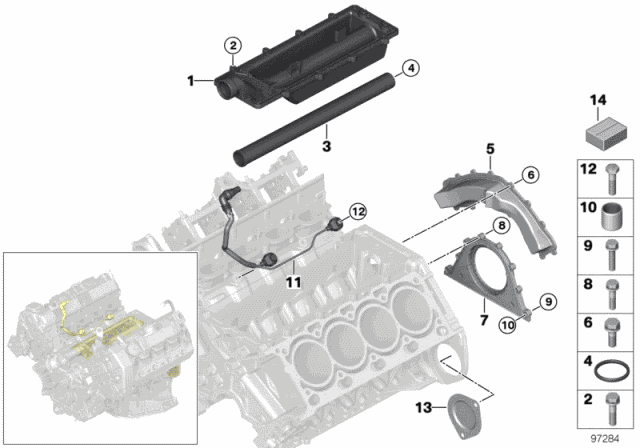 Engine Block & Mounting Parts - 2008 BMW X5 4.8i(E70)