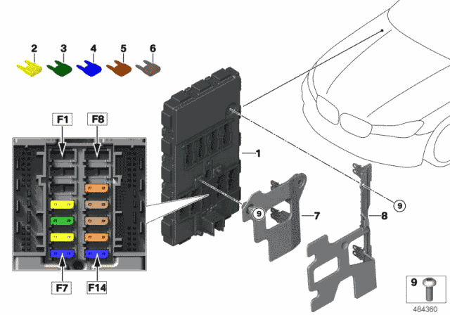 Control Unit Body Domain Controller BDC - 2019 BMW X3 sDrive30i(G01)