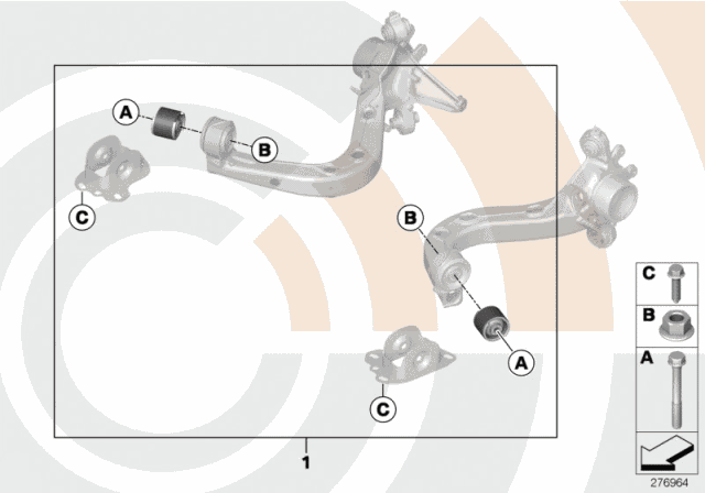 Repair Kit, Trailing Arm of Front / Rear Axle - 2005 BMW X3 2.5i(E83)
