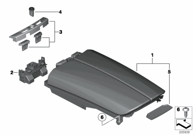 Armrest, Centre Console - 2015 BMW 750Li Sedan(F02)