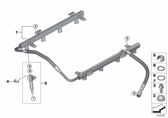 Valves / Pipes Of Fuel Injection System - 2008 BMW X5 4.8i(E70)