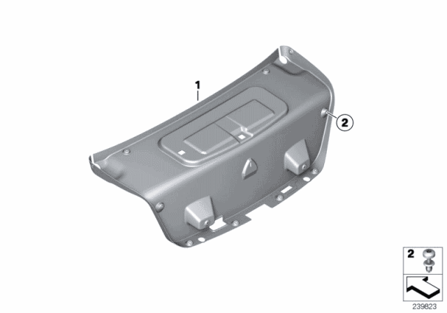 Trim Panel, Rear Trunk / Trunk Lid - 2015 BMW 750Li Sedan(F02)