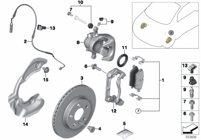 34106884267 Genuine BMW Front Disc Brake Pad Set