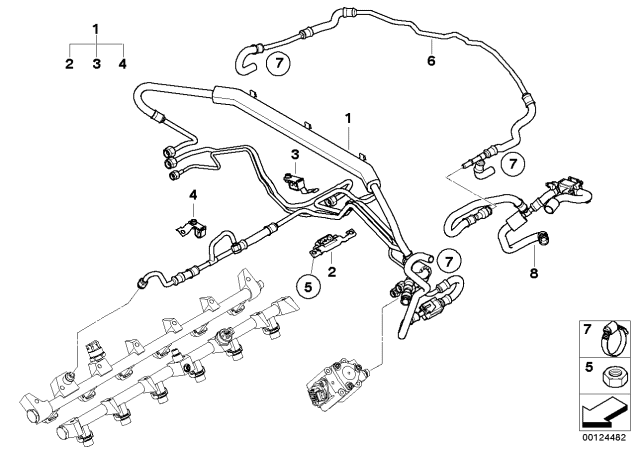 Fuel Injection System - Fuel Line - 2008 BMW 760Li Sedan(E66)