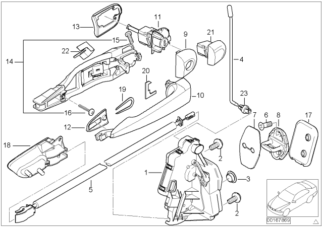 51217011305 Genuine BMW Motor Actuator Door Lock, Left