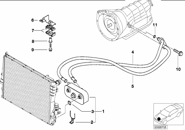 Oil Cooling, Automatic Gearbox - 2001 BMW 330i Sedan(E46)