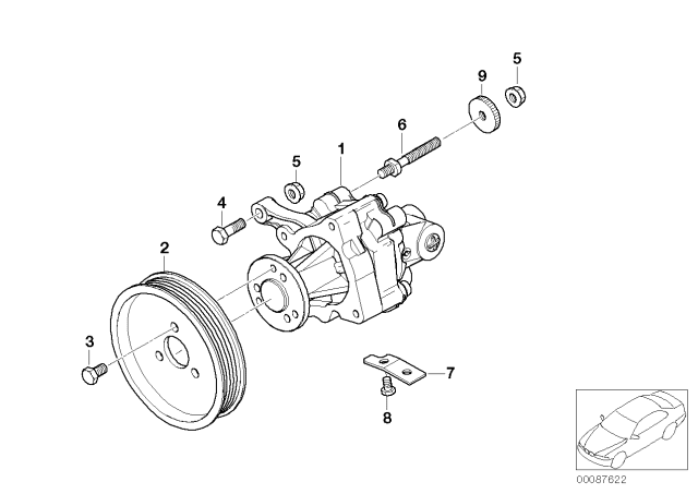 Power Steering Pump - 1998 BMW 540i Sedan(E39)