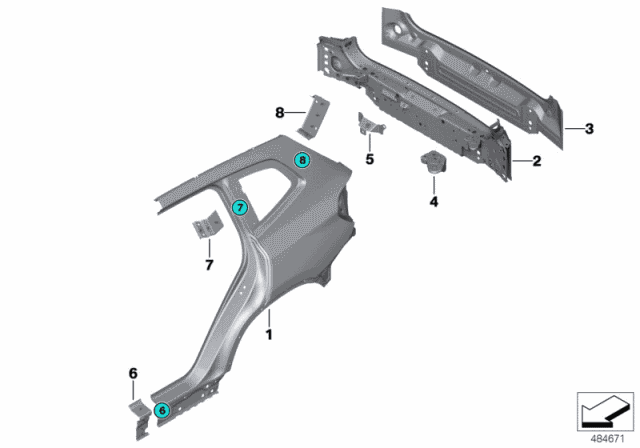 Side Panel / Tail Trim - 2019 BMW X3 xDrive30i(G01)