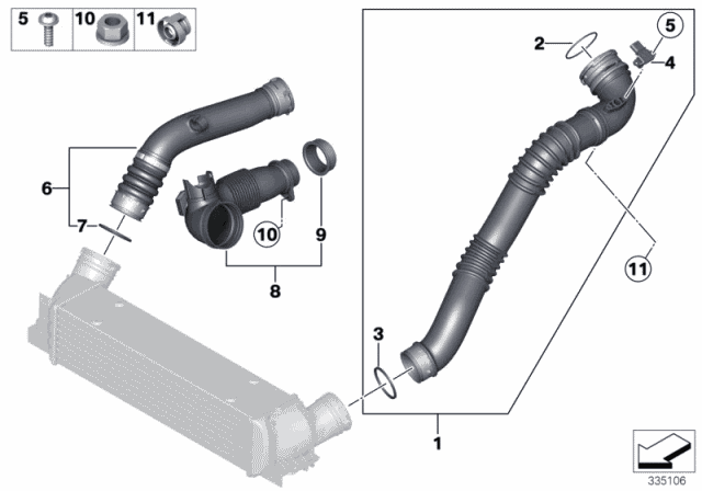 Air Duct of Fuel System - 2013 BMW X1 xDrive28i(E84)
