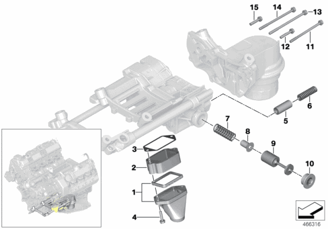 Lubrication System, Oil Pump, Single Parts - 2008 BMW 650i Convertible(E64)