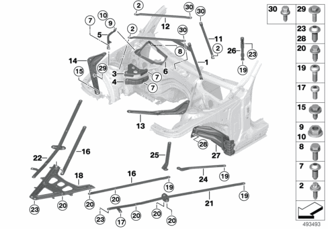 31106858433 Genuine BMW Hex Bolt With Washer