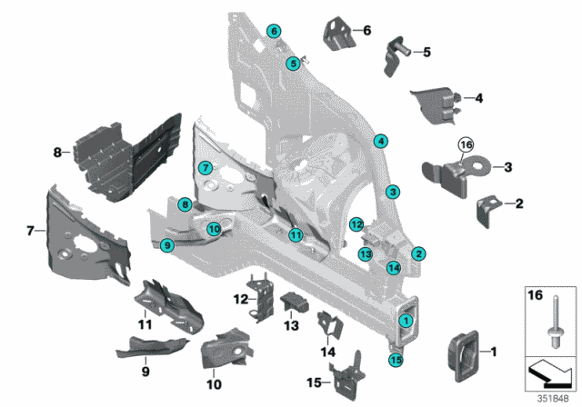 Front Body Bracket - 2016 BMW X5 sDrive35i(F15)