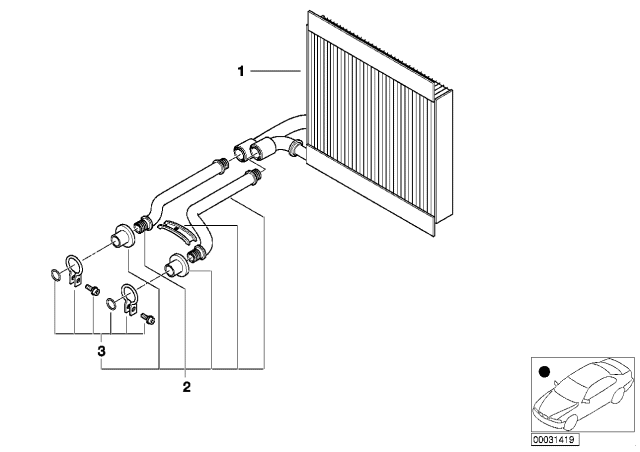 Heater Radiator Air Conditioning - 2004 BMW X5 3.0i(E53)