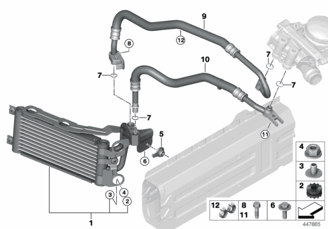 Engine Oil Cooler / Oil Cooler Line - 2007 BMW 335i Sedan(E90)