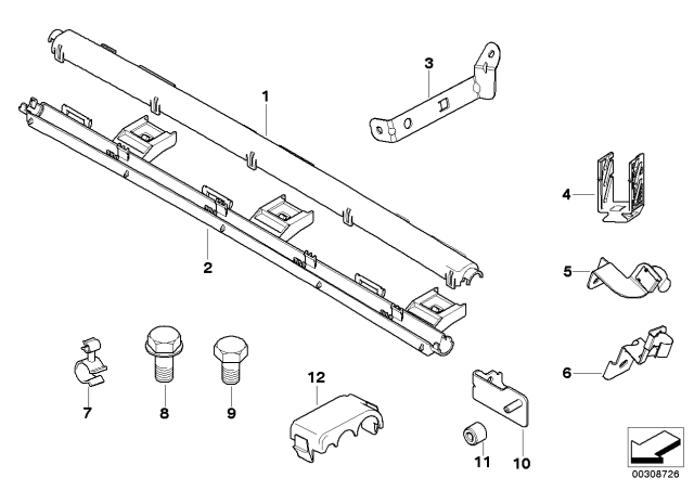 12527532269 Genuine BMW Cable Duct, Upper Part