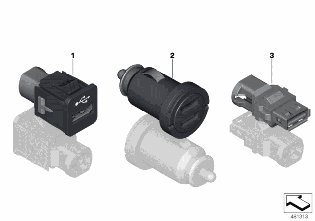 65412361367 Genuine BMW Dual Usb Charger