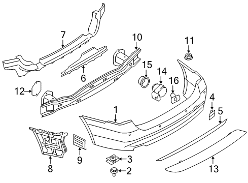 51127312734 Genuine BMW Bumper Trim Panel, Primered | BMW Parts Deal