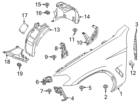 41002459939 Genuine BMW SIDE PANEL, FRONT RIGHT | BMW Parts Deal