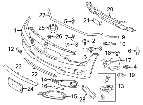 51117363283 Genuine BMW Panel, Bumper, Primed, Front | BMW Parts Deal