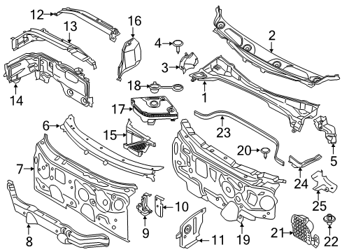 51717354217 Genuine BMW Cover, Cowl Panel, Part 1 | BMW Parts Deal