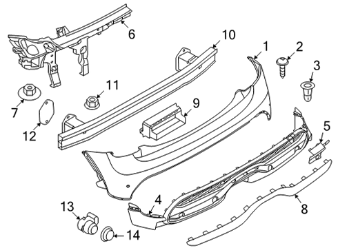 51125A3CAC1 Genuine BMW BUMPER TRIM PANEL, REAR, TOP | BMW Parts Deal