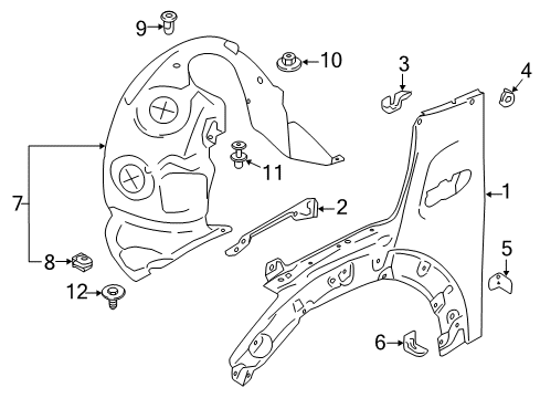 51717319759 Genuine BMW Cover, Wheel Arch, Front Left | BMW Parts Deal