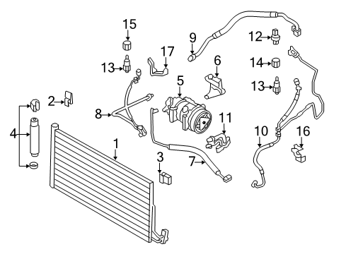 64539224859 Genuine BMW Pressure Hose, Compressor-Condenser | BMW Parts ...
