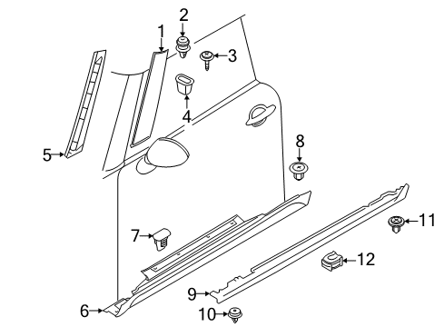 51137356298 Genuine BMW Cover, Column A Right | BMW Parts Deal