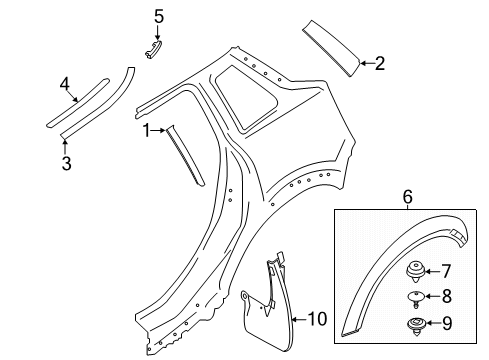 51357322527 Genuine BMW Moulding, Side Panel, Rear Left | BMW Parts Deal