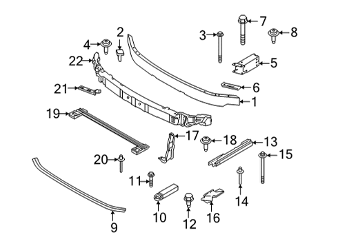 51117301577 Genuine BMW Carrier, Bumper, Front Top | BMW Parts Deal